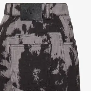 Fendi Ff Animalier Printed Wide Leg Jeans