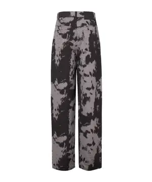 Fendi Ff Animalier Printed Wide Leg Jeans