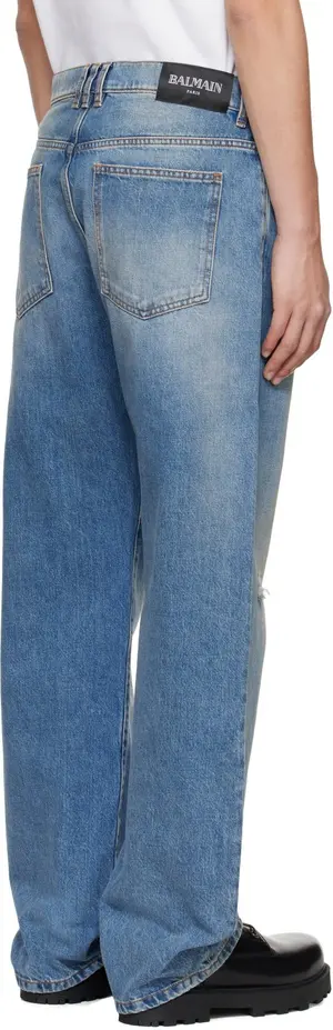 Balmain Distressed Loose-fit Jeans