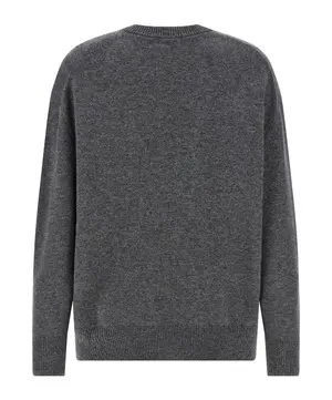 JIL SANDER V-neck Cashmere Blend Sweater - Grey