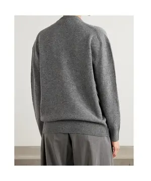 JIL SANDER V-neck Cashmere Blend Sweater - Grey
