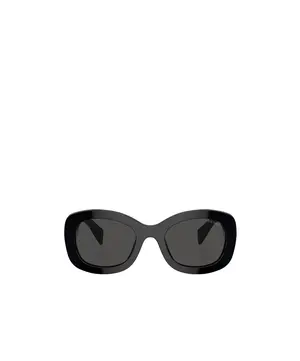 Prada Oval Frame Sunglasses - Black
