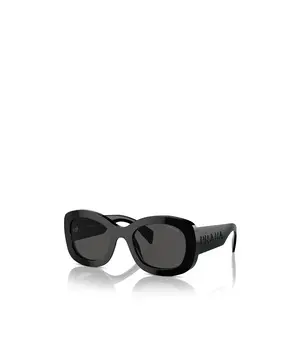 Prada Oval Frame Sunglasses - Black