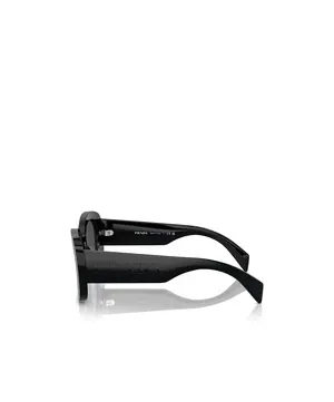 Prada Oval Frame Sunglasses - Black