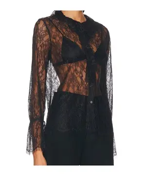 NILI LOTAN Lace Shirt