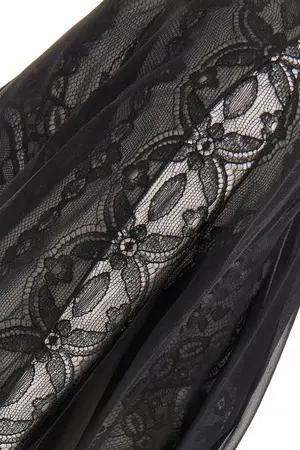 Alberta Ferretti Lace Detailed Draped Blouse