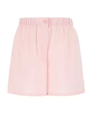 Prada Jacquard Crepe De Chine Logo Shorts