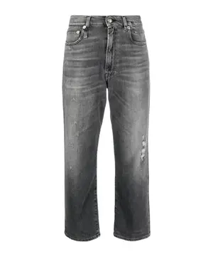 R13 Distressed Boyfriend Jeans - Black