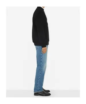 Burberry Embroidered Logo Crewneck Sweatshirt - Black