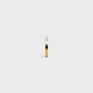 Celine Simple Forms Ring In Brass With Gold And Rhodium Finish