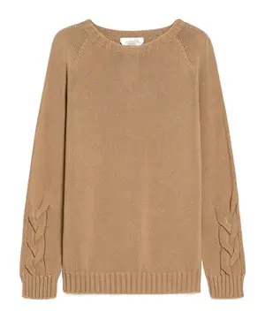 Max Mara Crewneck Long-sleeved Jumper - Camel