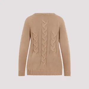 Max Mara Crewneck Long-sleeved Jumper - Camel