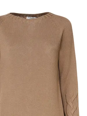 Max Mara Crewneck Long-sleeved Jumper - Camel