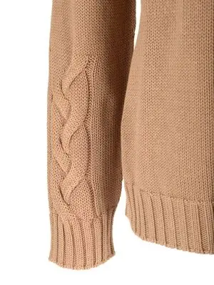 Max Mara Crewneck Long-sleeved Jumper - Camel