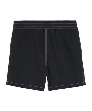 AMI Paris De Coeur Beach Shorts - Black