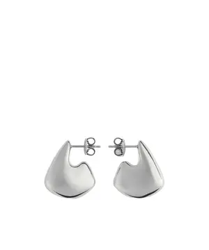 Bottega Veneta Mini Fin Earrings - Silver