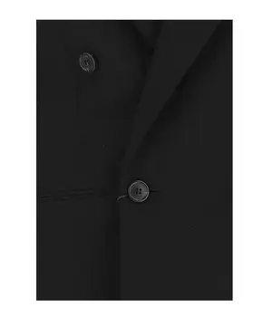 Saint Laurent Double-breasted Oversized Jacket In Striped Wool