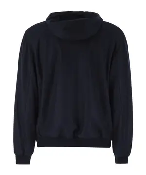 Fedeli Reversible Hooded Bomber Jacket - Black