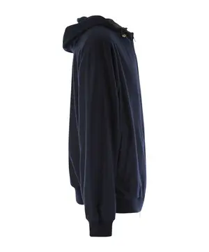 Fedeli Reversible Hooded Bomber Jacket - Black