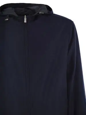 Fedeli Reversible Hooded Bomber Jacket - Black