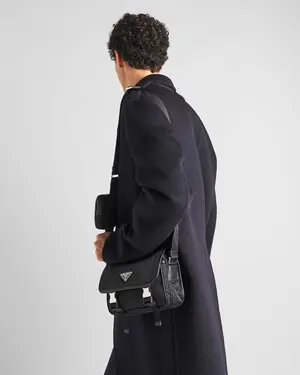 Prada Re-nylon Foldover Shoulder Bag With Removable Pouch