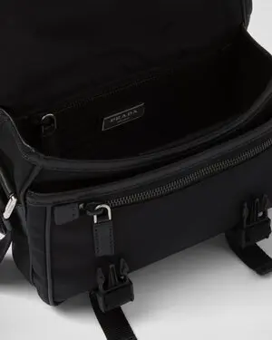 Prada Re-nylon Foldover Shoulder Bag With Removable Pouch