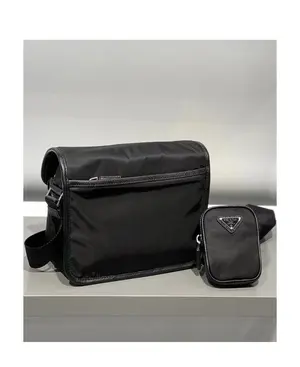 Prada Re-nylon Foldover Shoulder Bag With Removable Pouch