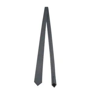 Gucci Horsebit Jacquard Silk Neck Tie - Black