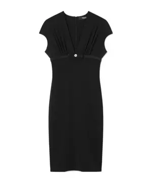 Versace Medusa V-neck Midi Dress