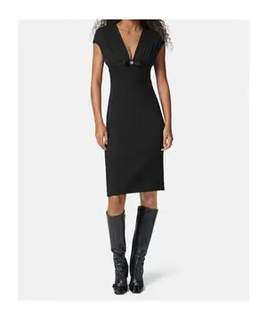 Versace Medusa V-neck Midi Dress