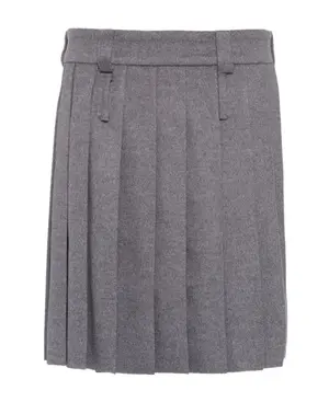 Miu Miu Pleated Velour Skirt