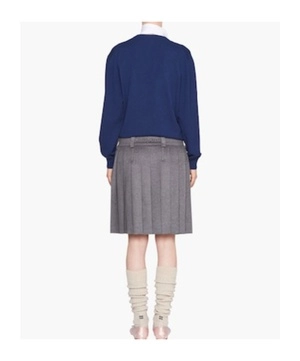 Miu Miu Pleated Velour Skirt