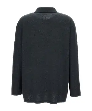 LISA YANG Caisa Polo Knitted Top - Black