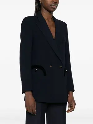 BLAZÉ MILANO Double-breasted Tailored Blazer - Navy Blue