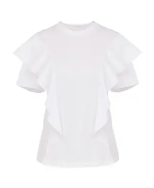 Chloé Ruffled Crewneck Short-sleeved T-shirt