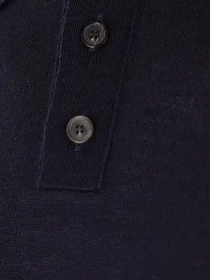 MAISON MARGIELA Long-sleeved Knitted Polo Shirt - Black