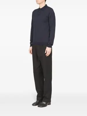 MAISON MARGIELA Long-sleeved Knitted Polo Shirt