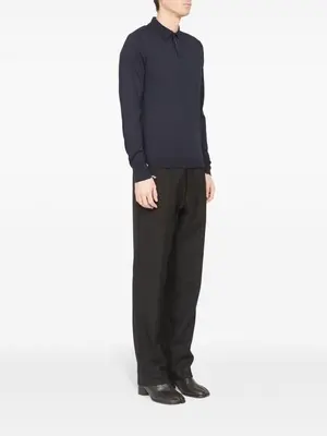 MAISON MARGIELA Long-sleeved Knitted Polo Shirt