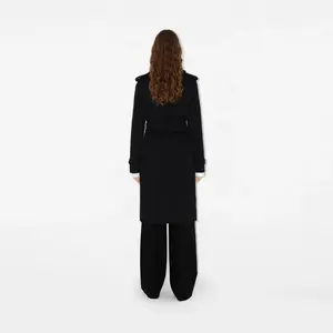 Burberry Double Breasted Belted Trench Coat - Black