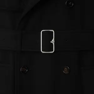 Burberry Double Breasted Belted Trench Coat - Black
