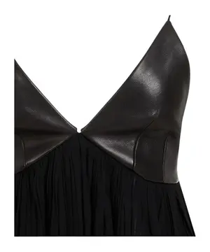 Khaite The Anita V-neck Paneled Tank Top