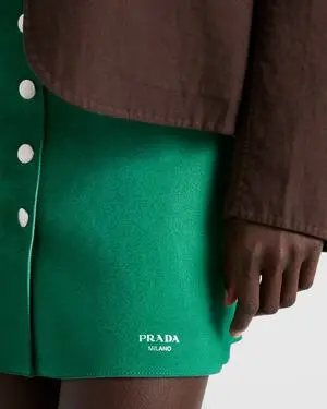Prada Logo-stamp Mini Skirt