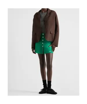 Prada Logo-stamp Mini Skirt