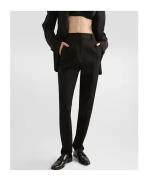 Dolce & Gabbana High-waisted Pleated Dress Pants - Black