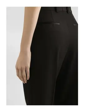 Dolce & Gabbana High-waisted Pleated Dress Pants - Black