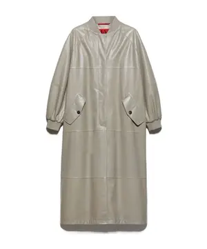 MAXCO. Max&co. Long Sleeve Leather Windbreaker