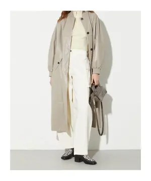 MAXCO. Max&co. Long Sleeve Leather Windbreaker
