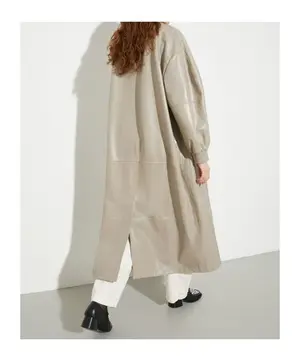MAXCO. Max&co. Long Sleeve Leather Windbreaker