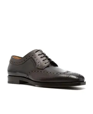 FERRAGAMO Wing Tip Lace Up Dress Shoes