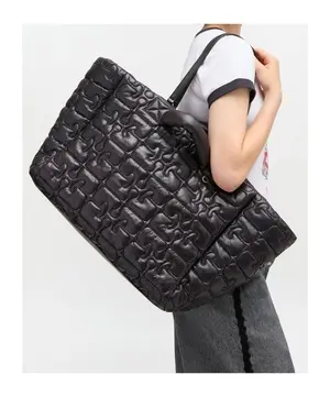 GANNI Quilted Re-tech Xxl Tote Bag - Black